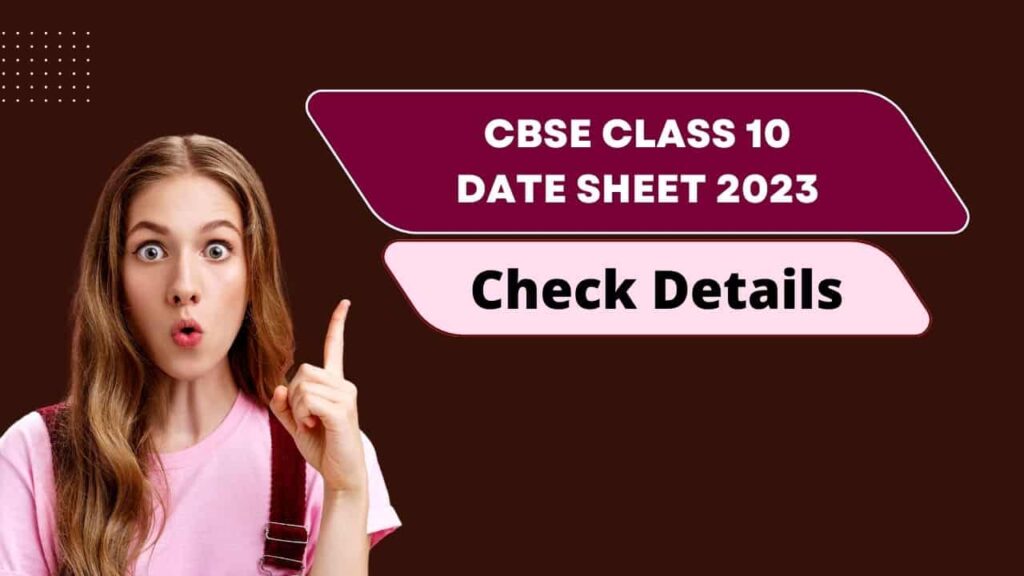 CBSE Class 10 Date Sheet 2023 - CBSE Digital Education