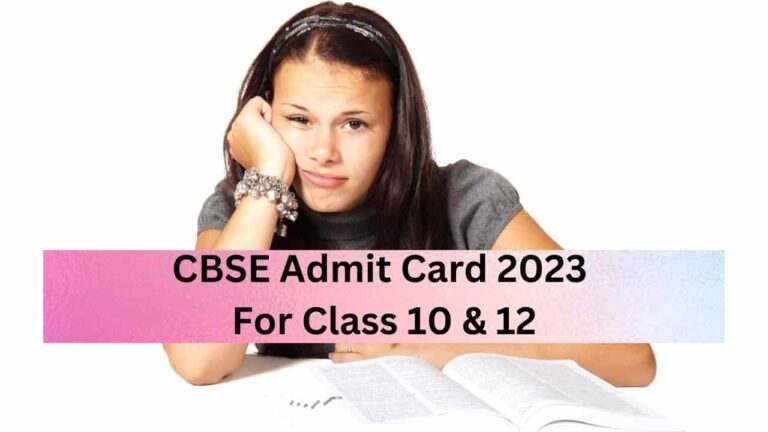 CBSE Admit Card 2023 for Classes 10 and 12 Students - CBSE Digital ...