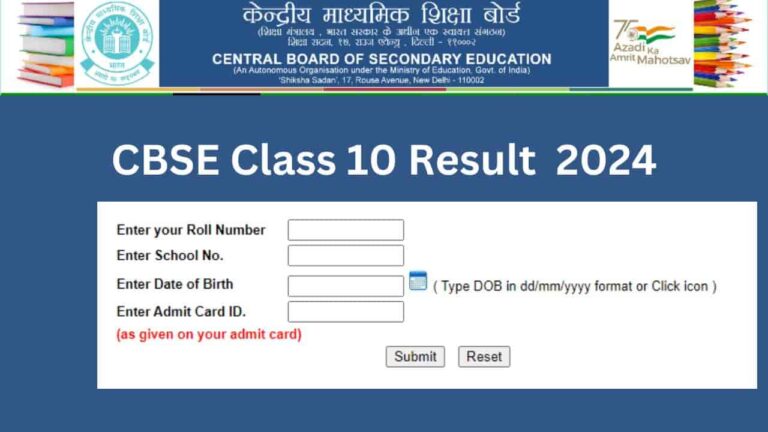 CBSE Class 10 Result 2024 Live Updates @cbseresults.nic.in