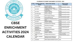 Calendar of Student Enrichment Activities 2024